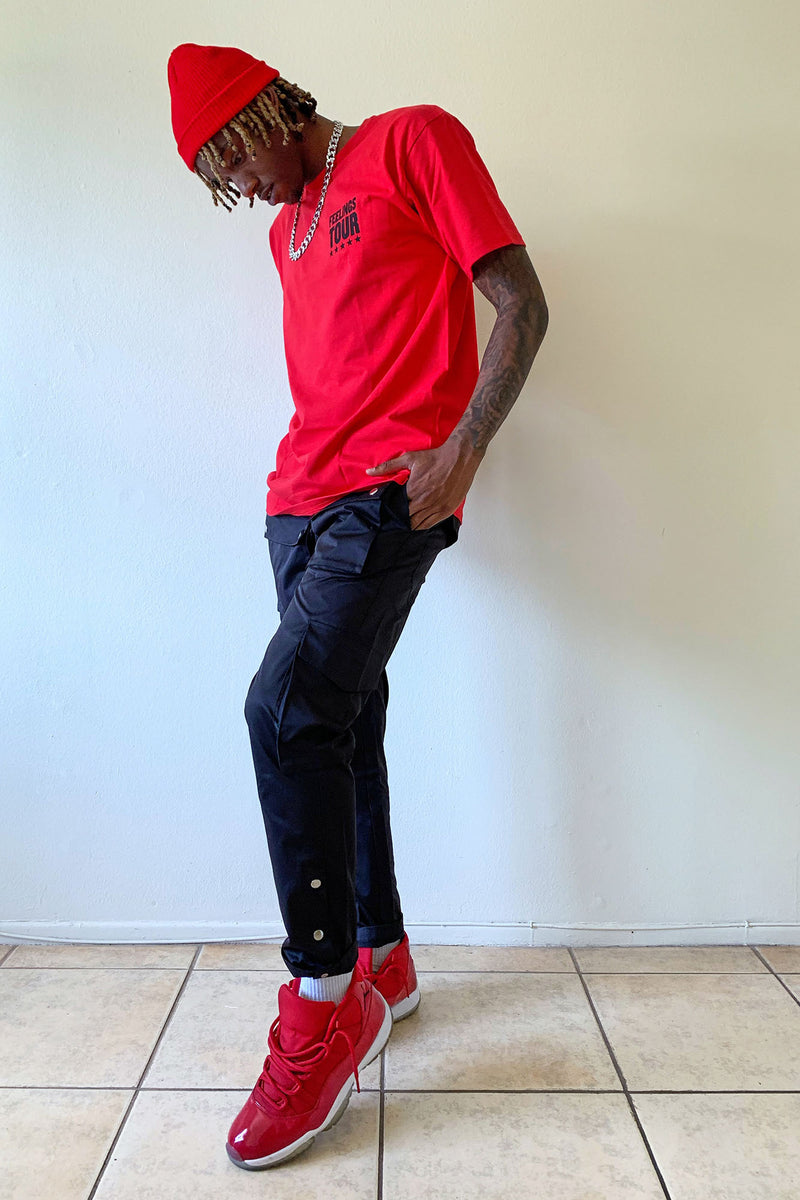 Feelings Tour Short Sleeve Tee - Red/Black | Fashion Nova, Mens Graphic ...