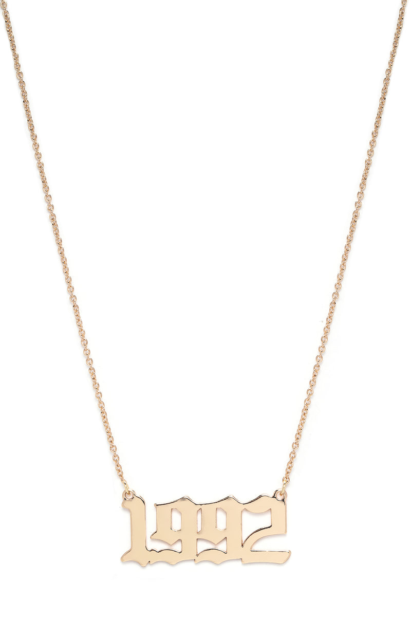 1992 Birth Year Necklace - Gold | Fashion Nova, Jewelry | Fashion Nova