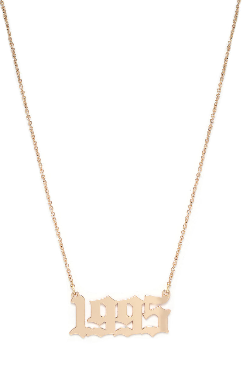 1995 Birth Year Necklace - Gold | Fashion Nova, Jewelry | Fashion Nova