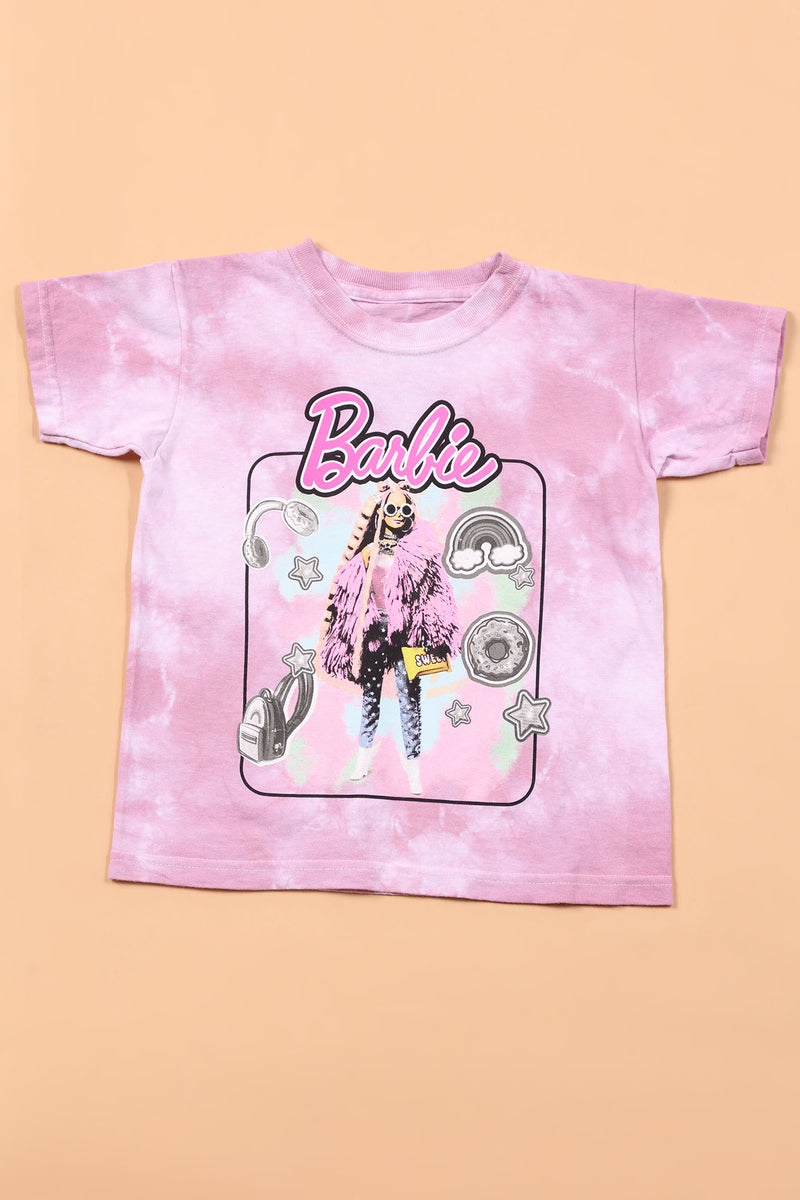 Mini Barbie Tie Dye Short Sleeve Tee - Pink | Fashion Nova, Kids Tops ...