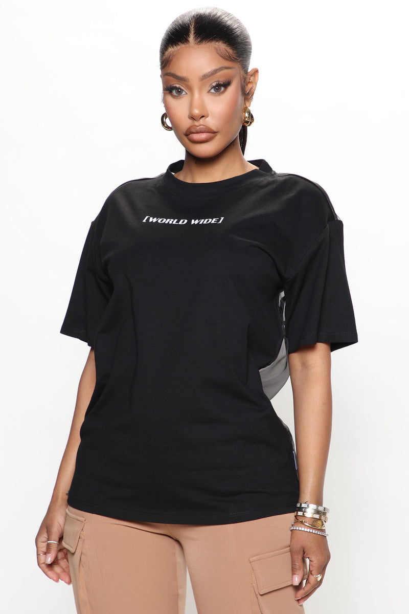 Bucket List Mesh T-Shirt - Black | Fashion Nova, Screens Tops and ...