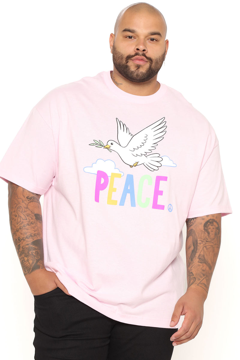 Peace Out Short Sleeve Tee - Pink | Fashion Nova, Mens Graphic Tees ...