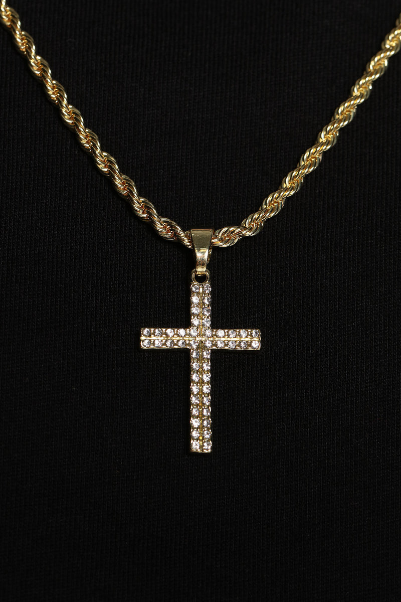 Holy Cross Pendant Chain Necklace - Gold | Fashion Nova, Mens Jewelry ...