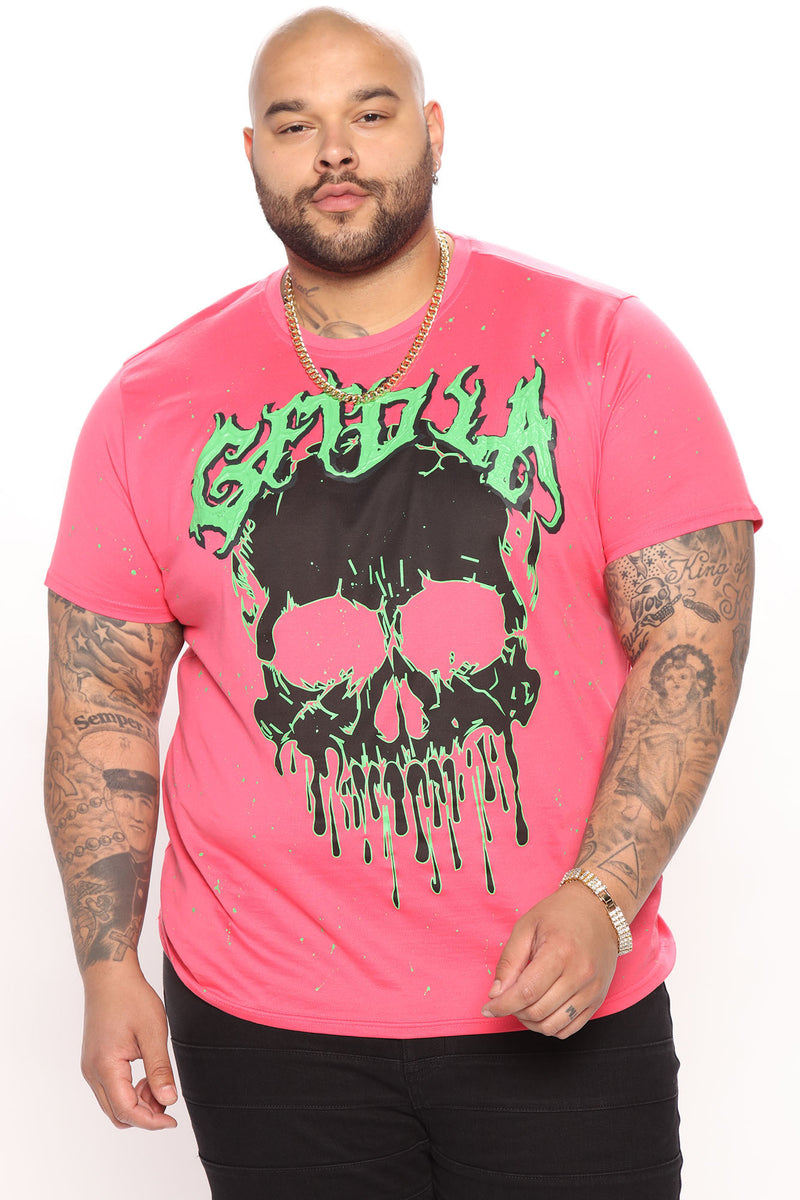 Skull Melter Short Sleeve Tee - Pink | Fashion Nova, Mens Graphic Tees ...