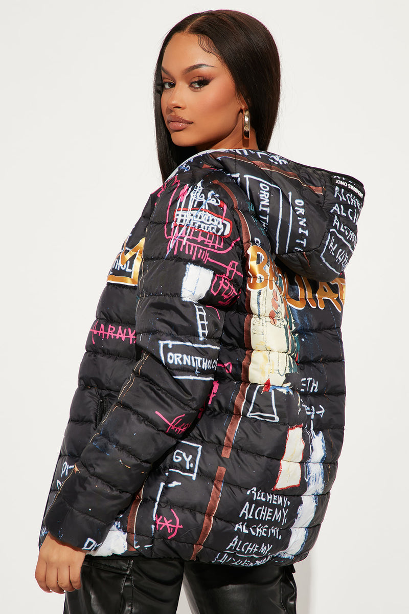 Basquiat Midweight Jacket - Black/White | Fashion Nova, Jackets & Coats ...