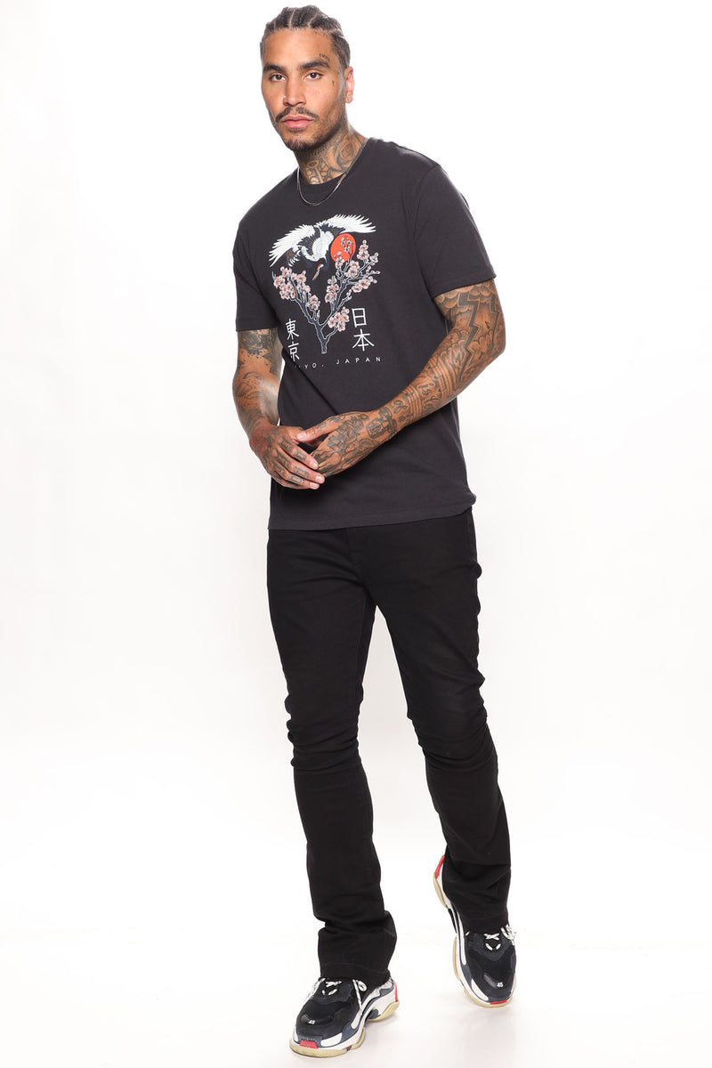 Tokyo Japan Crane Short Sleeve Tee - Black | Fashion Nova, Mens Graphic ...