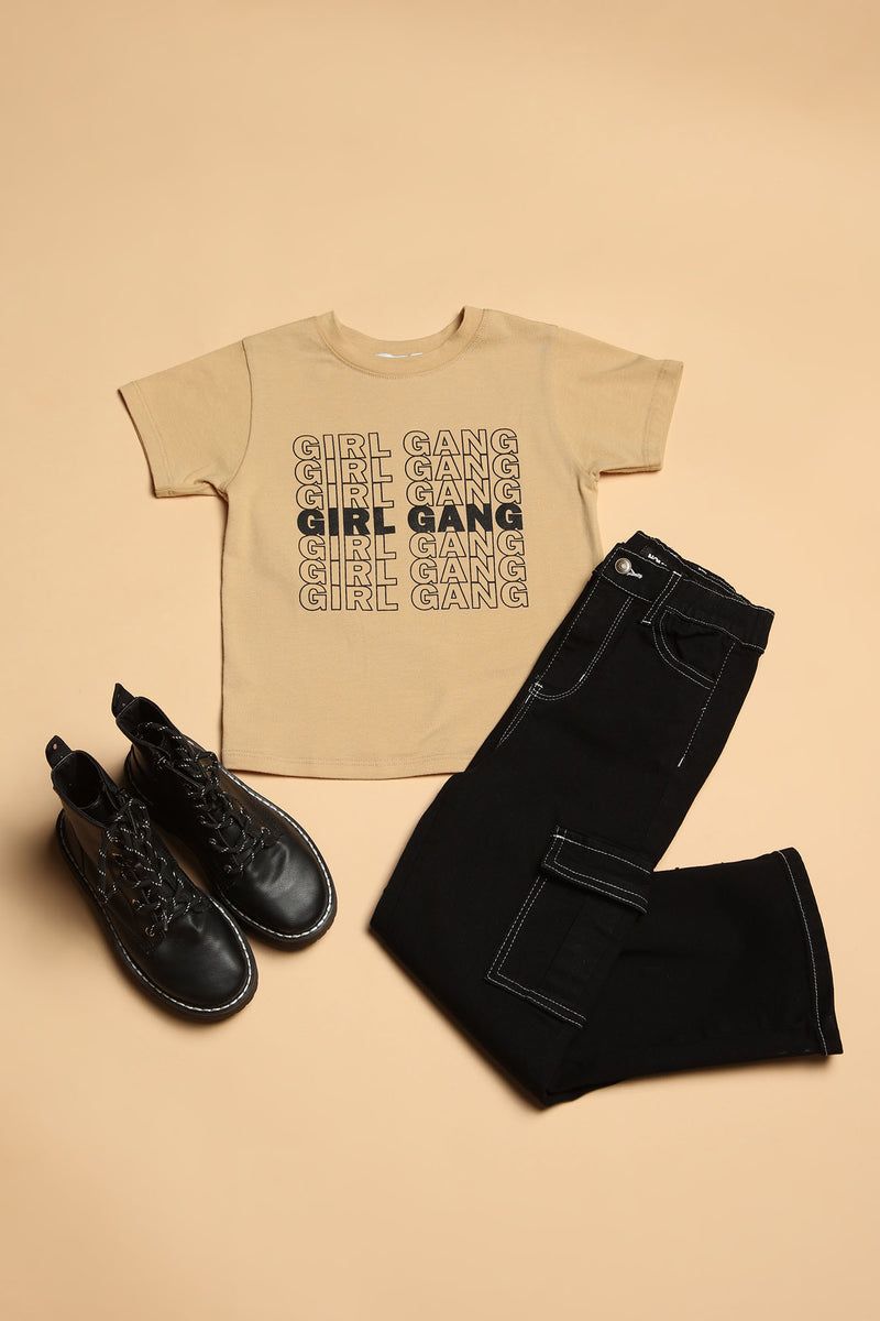Mini Girl Gangs United Top - Khaki | Fashion Nova, Kids Tops & T-Shirts ...