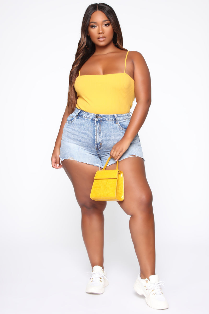 Be By Your Side Bodysuit - Yellow | Fashion Nova, Basic Tops ...
