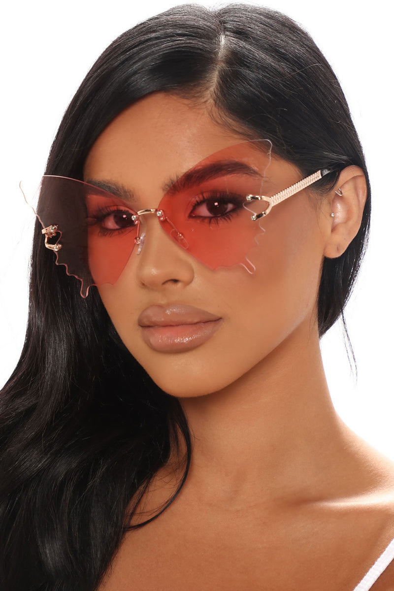 Butterfly Vision Sunglasses - Pink | Fashion Nova, Sunglasses | Fashion ...