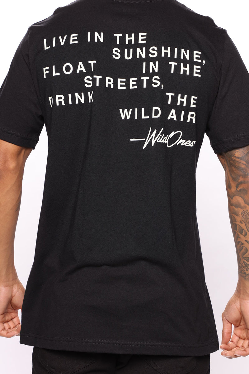 Live Float Drink Short Sleeve Tee - Black | Fashion Nova, Mens Graphic ...
