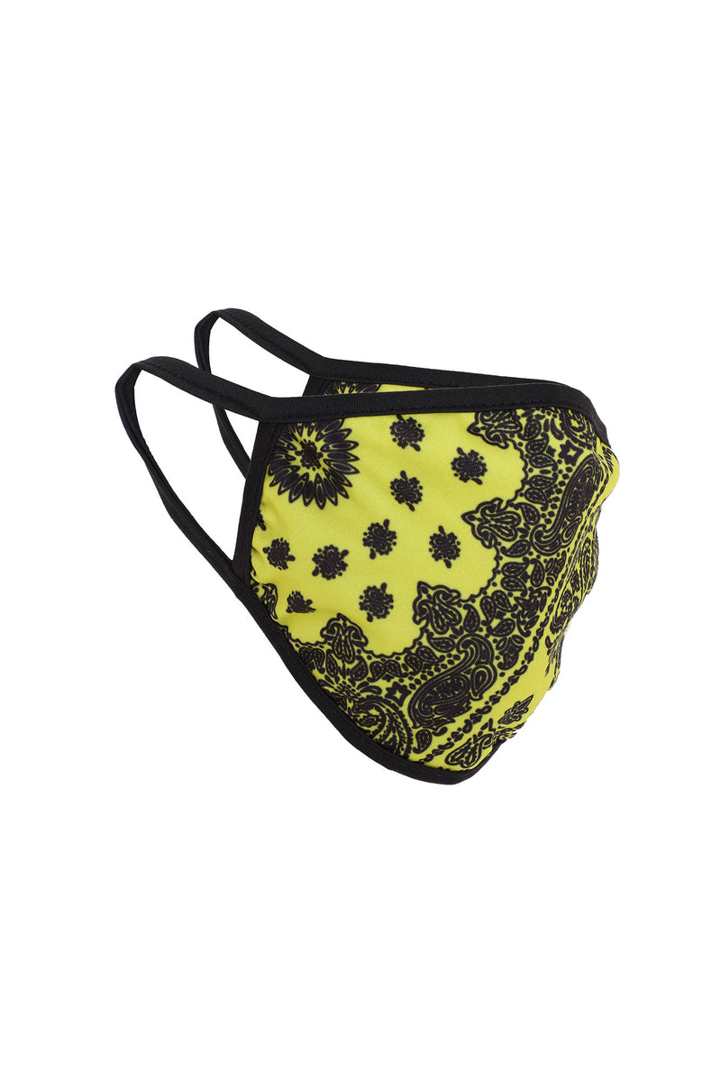 Weekend Vibe Paisley Face Mask - Yellow | Fashion Nova, Facemasks ...