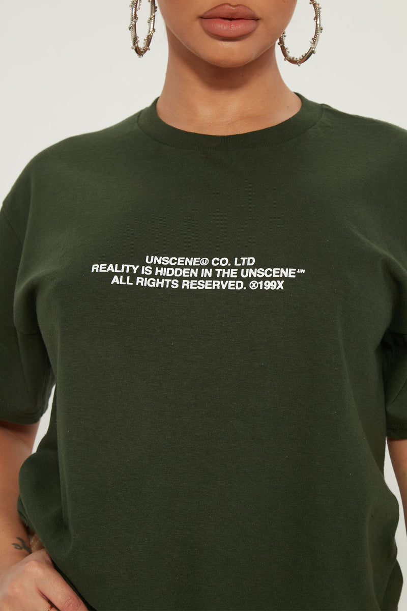Unscene Front And Back Screen Tee - Green | Fashion Nova, Screens Tops ...