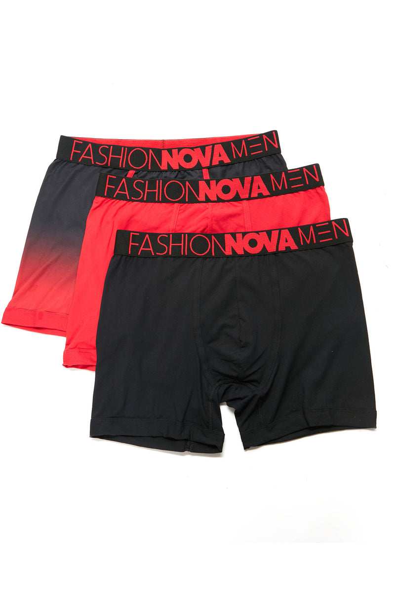 FN Ombre On Me Boxer Brief 3 Pack - Red/combo | Fashion Nova, Mens ...