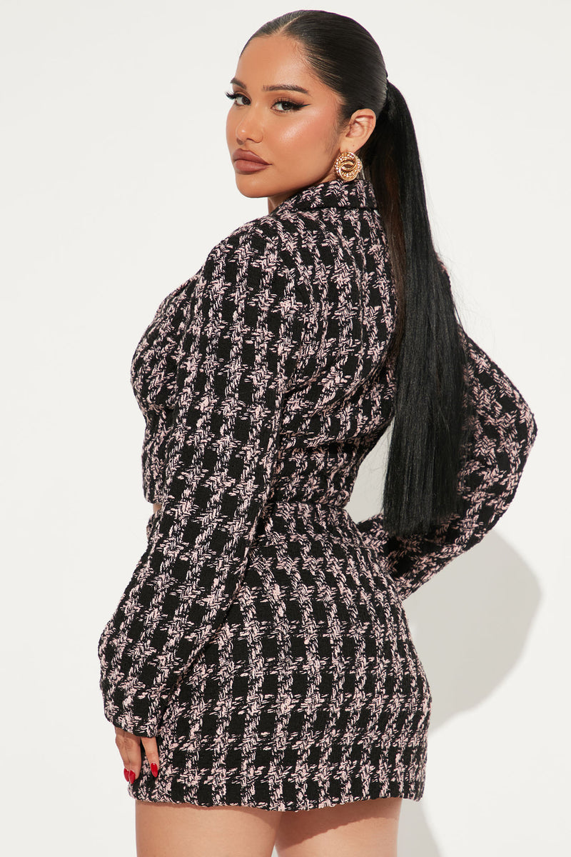 Take Me Serious Tweed Skirt Set - Pink/combo | Fashion Nova, Matching ...