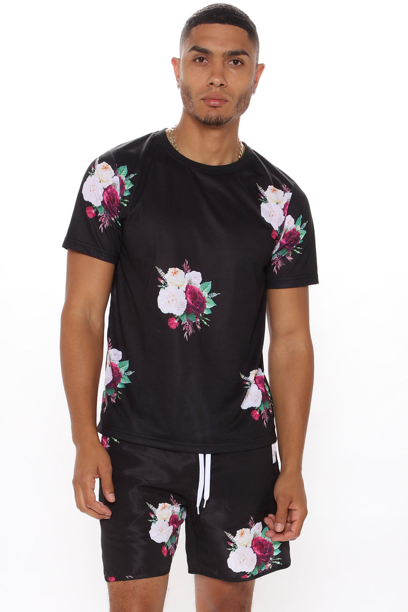 Boujee Bouqet Short Sleeve Tee - Black/combo | Fashion Nova, Mens Tees ...