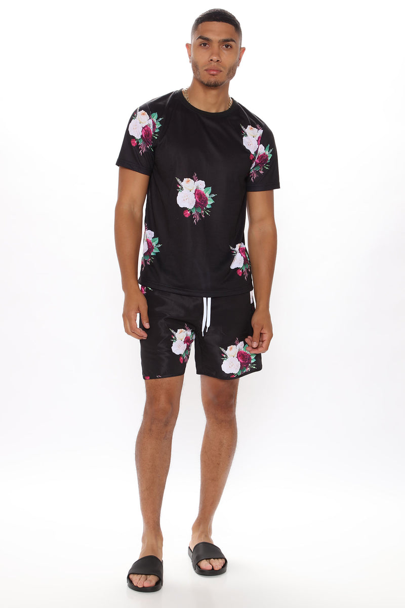 Boujee Bouqet Volley Trunk - Black/combo | Fashion Nova, Mens Swim ...