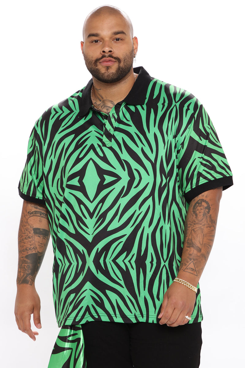 Denzel Short Sleeve Polo - Green/combo | Fashion Nova, Mens Tees ...