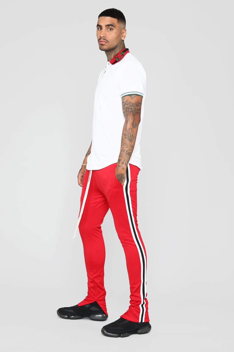 Hollywood Track Pants - Red | Fashion Nova, Mens Pants | Fashion Nova