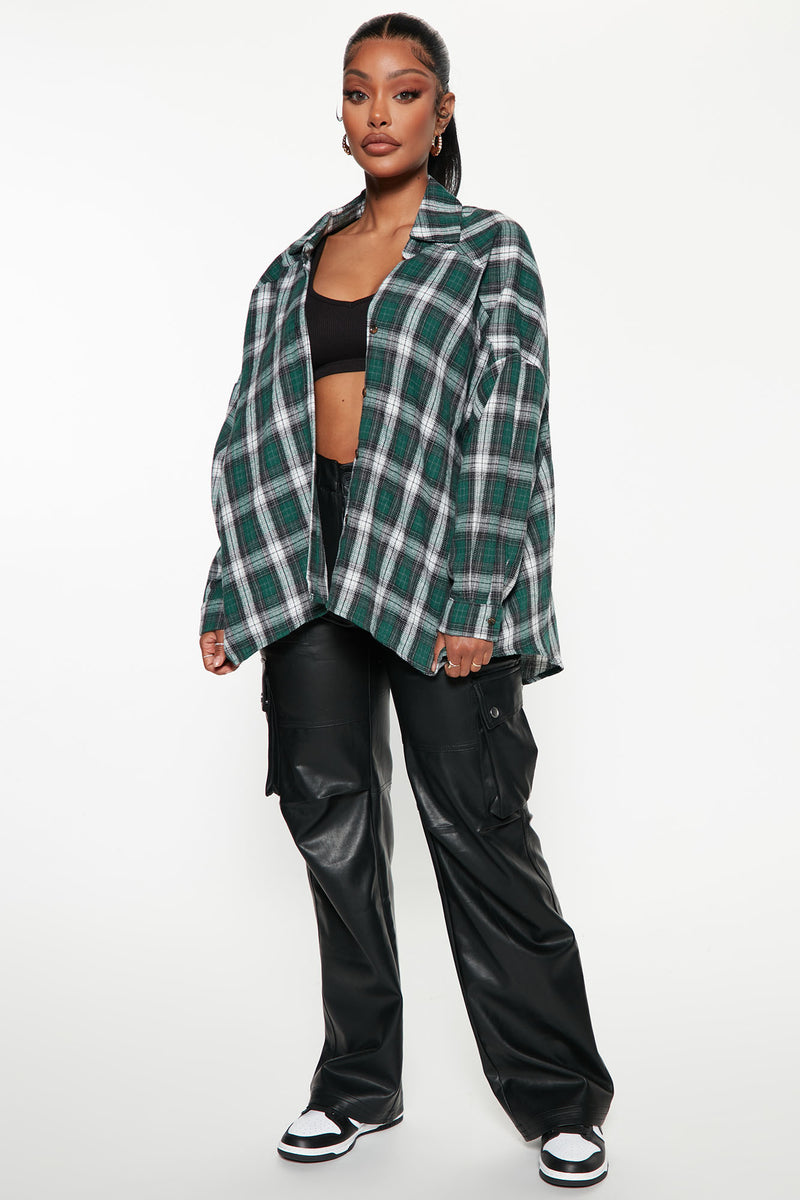 Avani Plaid Shirt - Hunter | Fashion Nova, Shirts & Blouses | Fashion Nova