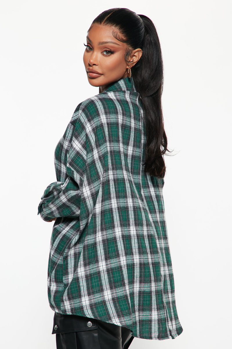 Avani Plaid Shirt - Hunter | Fashion Nova, Shirts & Blouses | Fashion Nova