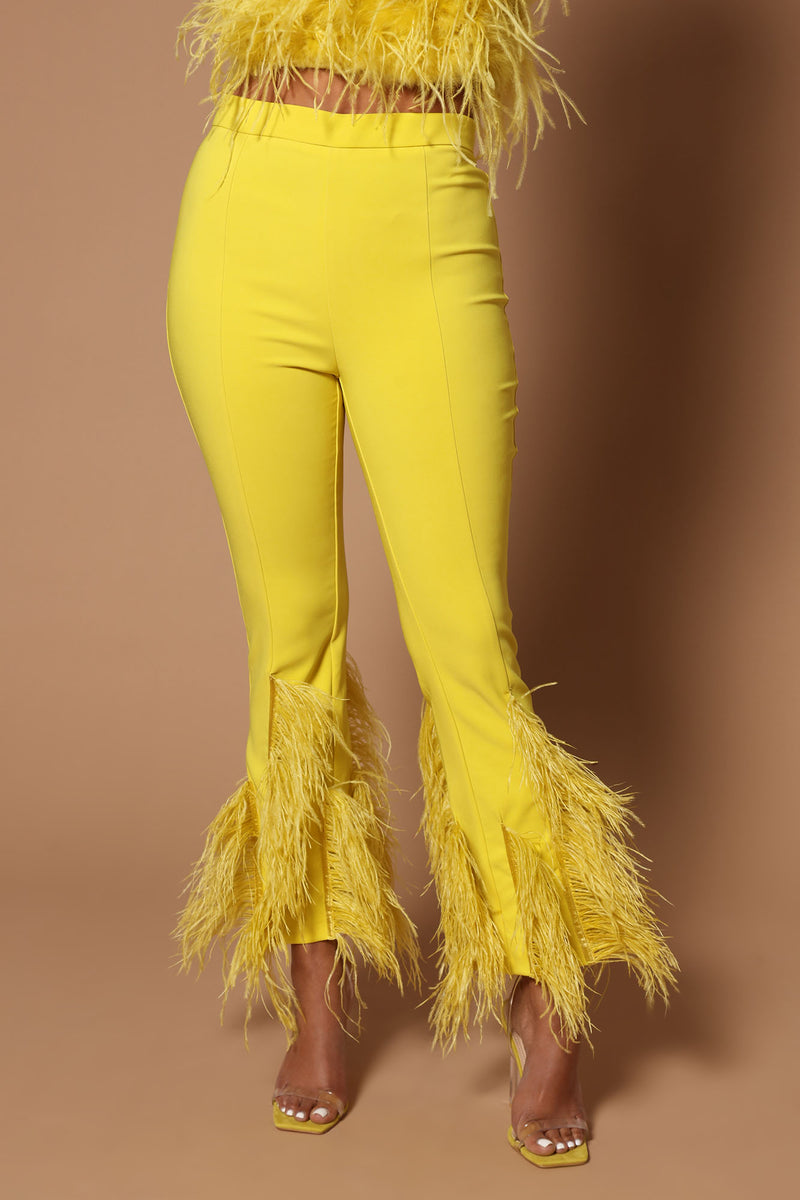 Steph Feather High Waisted Wide Leg Pant - Chartreuse | Fashion Nova ...