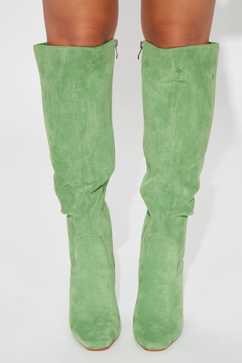 Zoey Knee High Boots - Green | Fashion Nova, Shoes | Fashion Nova