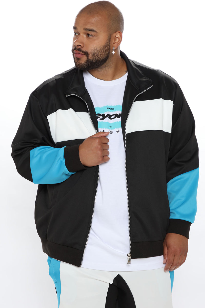 Jace Track Jacket - Black/combo | Fashion Nova, Mens Fleece Tops ...