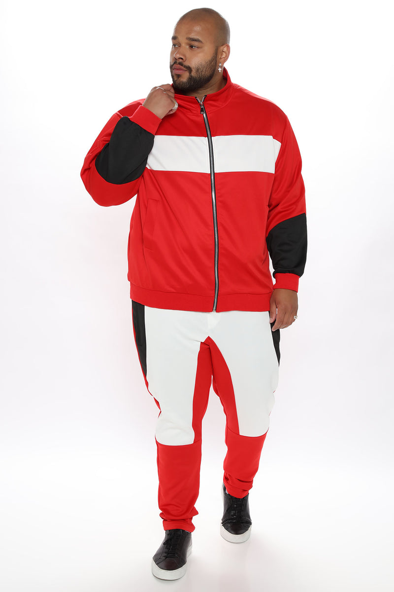 Jace Track Pant - Red/combo | Fashion Nova, Mens Pants | Fashion Nova