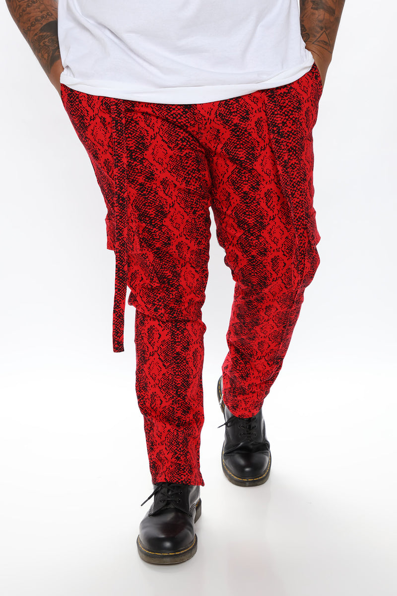 Maynard Pant - Red/Black | Fashion Nova, Mens Pants | Fashion Nova