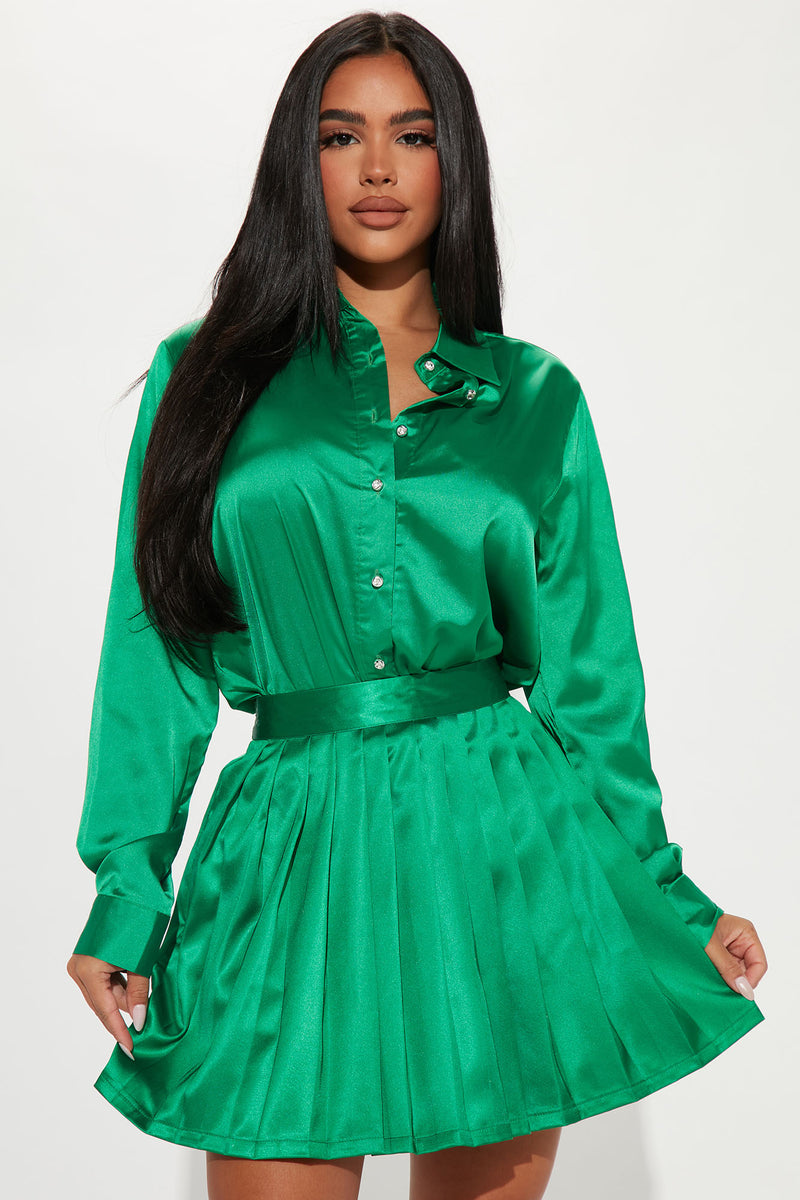 Piper Pleated Skirt Set - Green | Fashion Nova, Matching Sets | Fashion ...