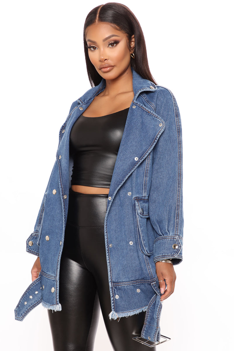 Into You Oversize Denim Jacket - Medium Wash | Fashion Nova, Jackets ...