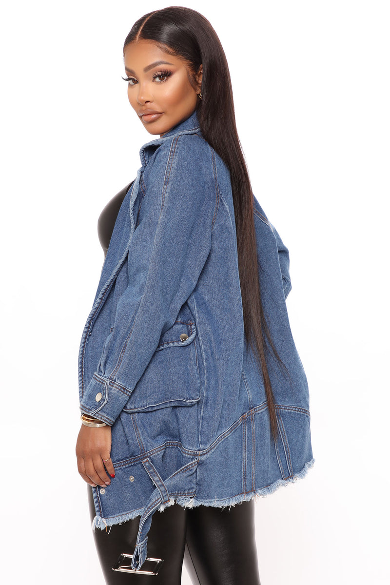 Into You Oversize Denim Jacket - Medium Wash | Fashion Nova, Jackets ...