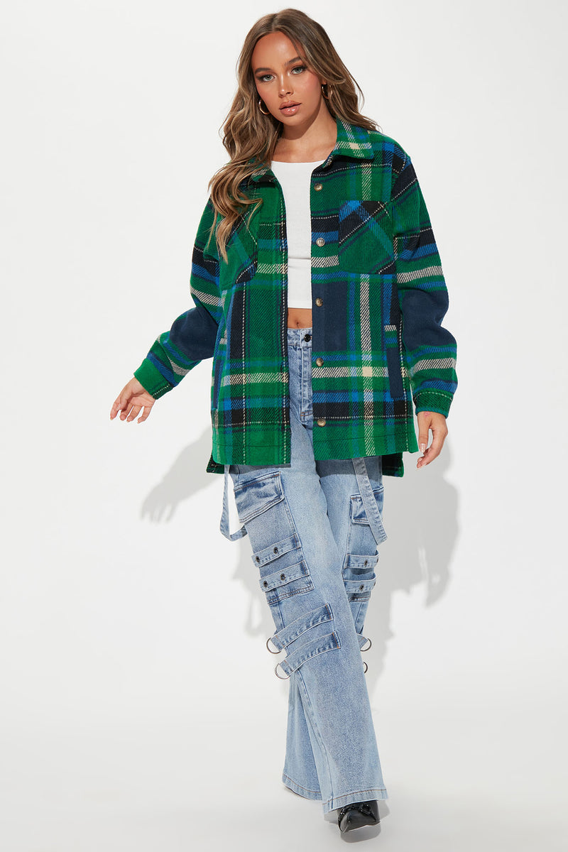 One Of The Boys Plaid Shacket - Green/combo | Fashion Nova, Jackets ...
