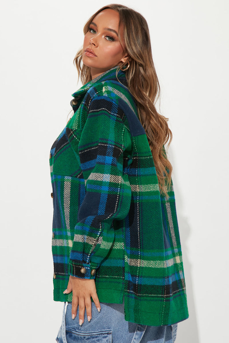 One Of The Boys Plaid Shacket - Green/combo | Fashion Nova, Jackets ...