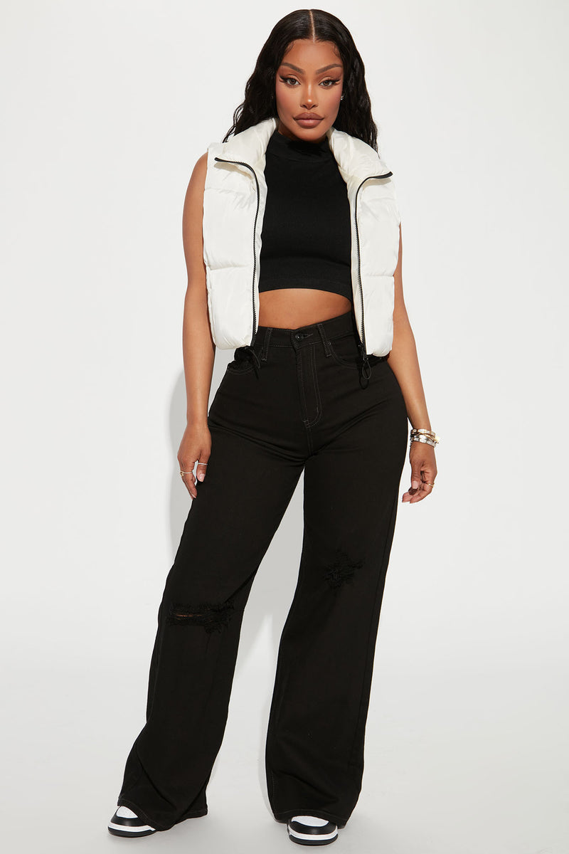 Oh So 90's Ripped Wide Leg Jeans - Black | Fashion Nova, Jeans ...
