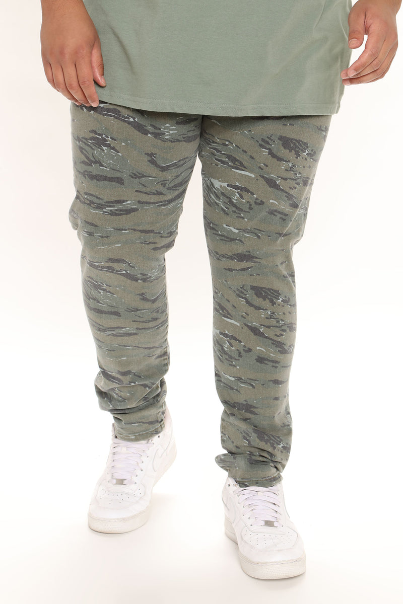 Tiger Print Skinny Jeans - Olive | Fashion Nova, Mens Jeans | Fashion Nova