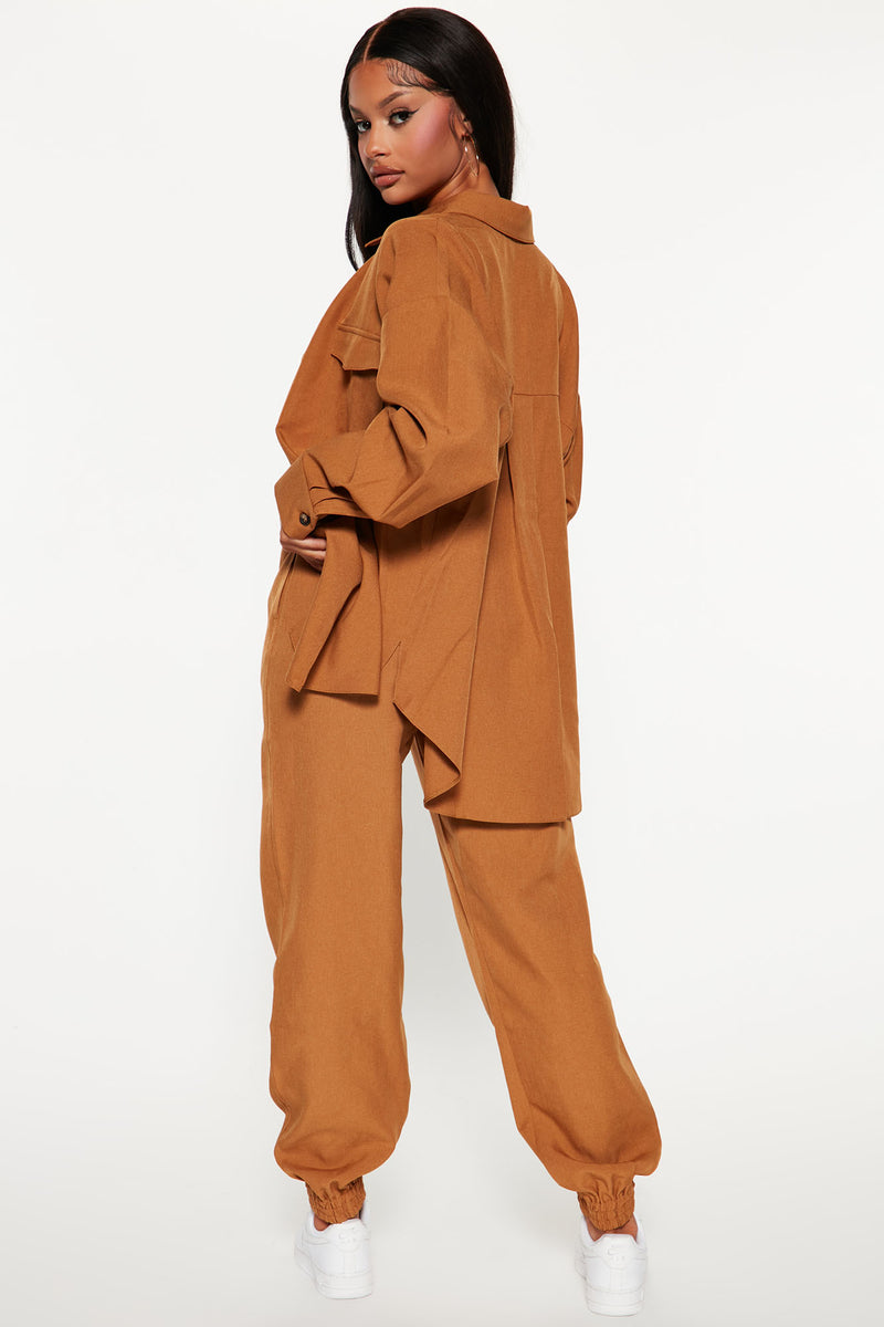 Weekend Strolls Pant Set - Cognac | Fashion Nova, Matching Sets ...