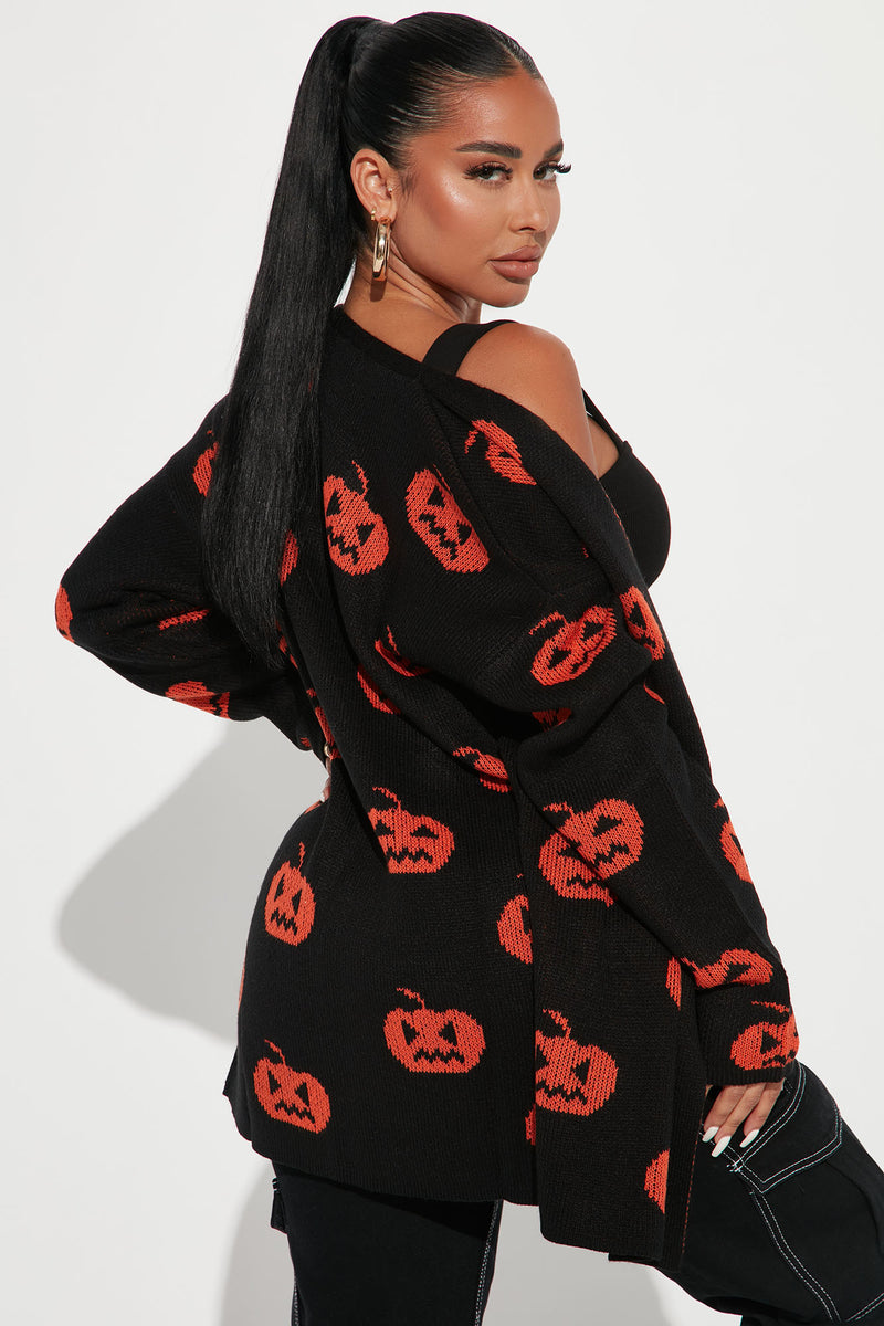 Pumpkin Party Cardigan - Black/combo | Fashion Nova, Sweaters | Fashion ...
