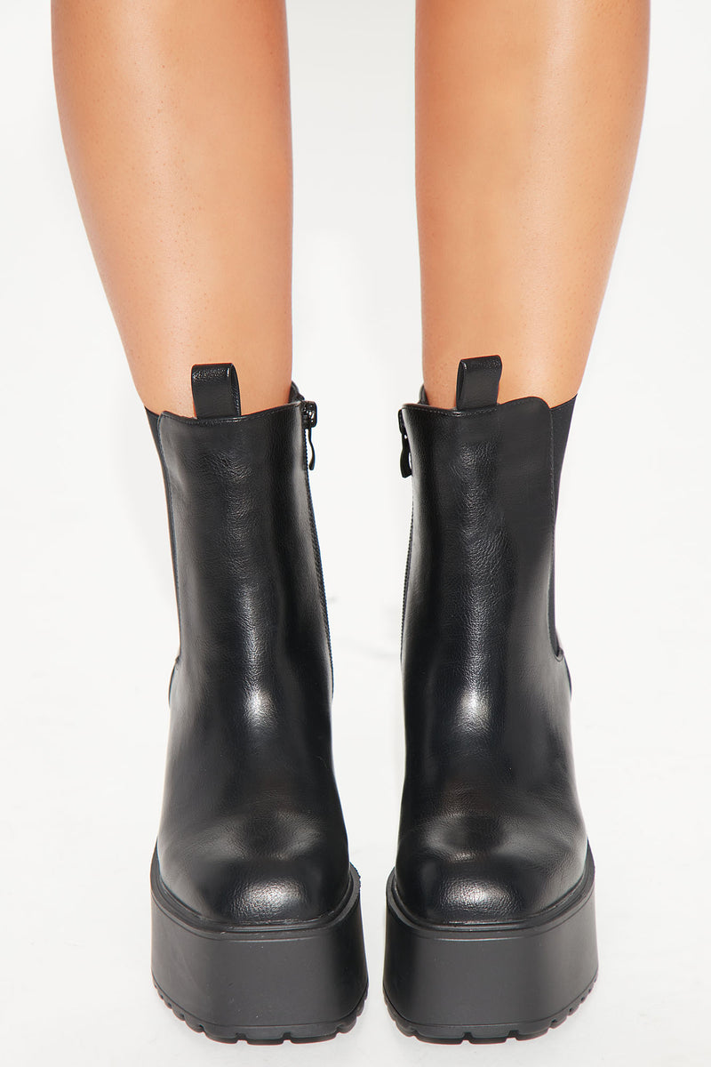 Aubree Platform Booties - Black | Fashion Nova, Shoes | Fashion Nova