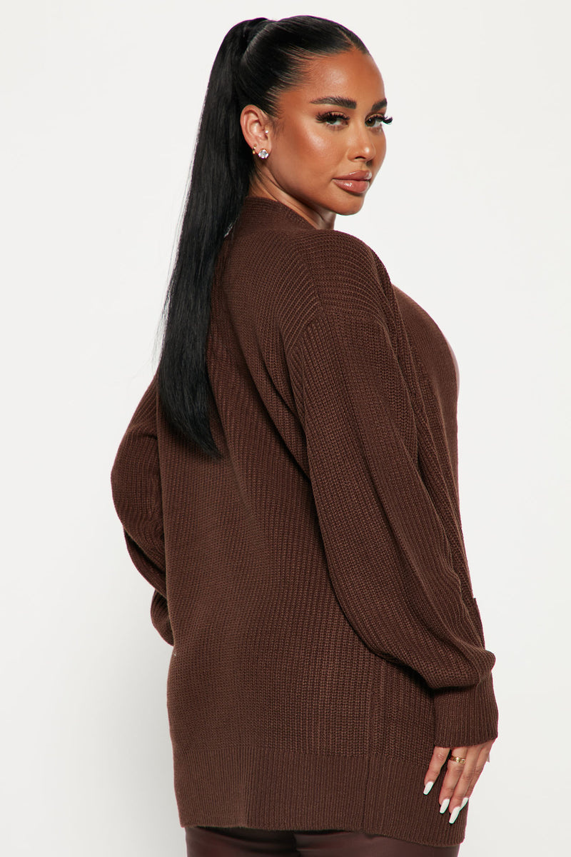 Lizzy Cardigan Sweater - Chocolate | Fashion Nova, Sweaters | Fashion Nova