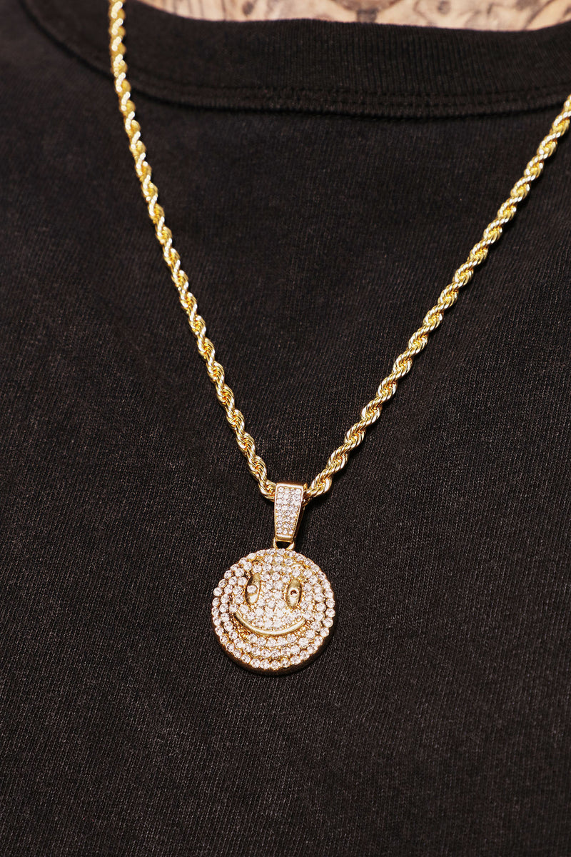 Emoji Pendant Chain Necklace - Gold | Fashion Nova, Mens Jewelry ...