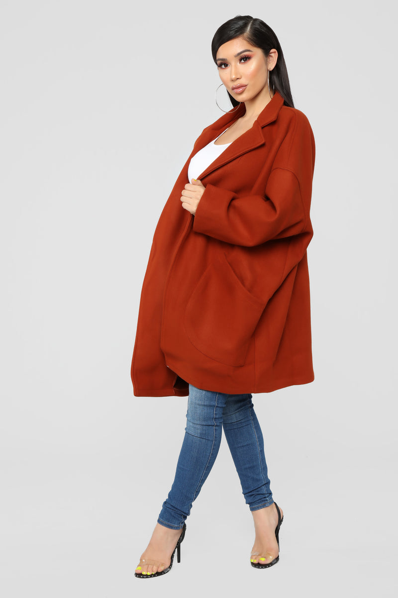 Stayin' Warm Peacoat - Rust | Fashion Nova, Jackets & Coats | Fashion Nova