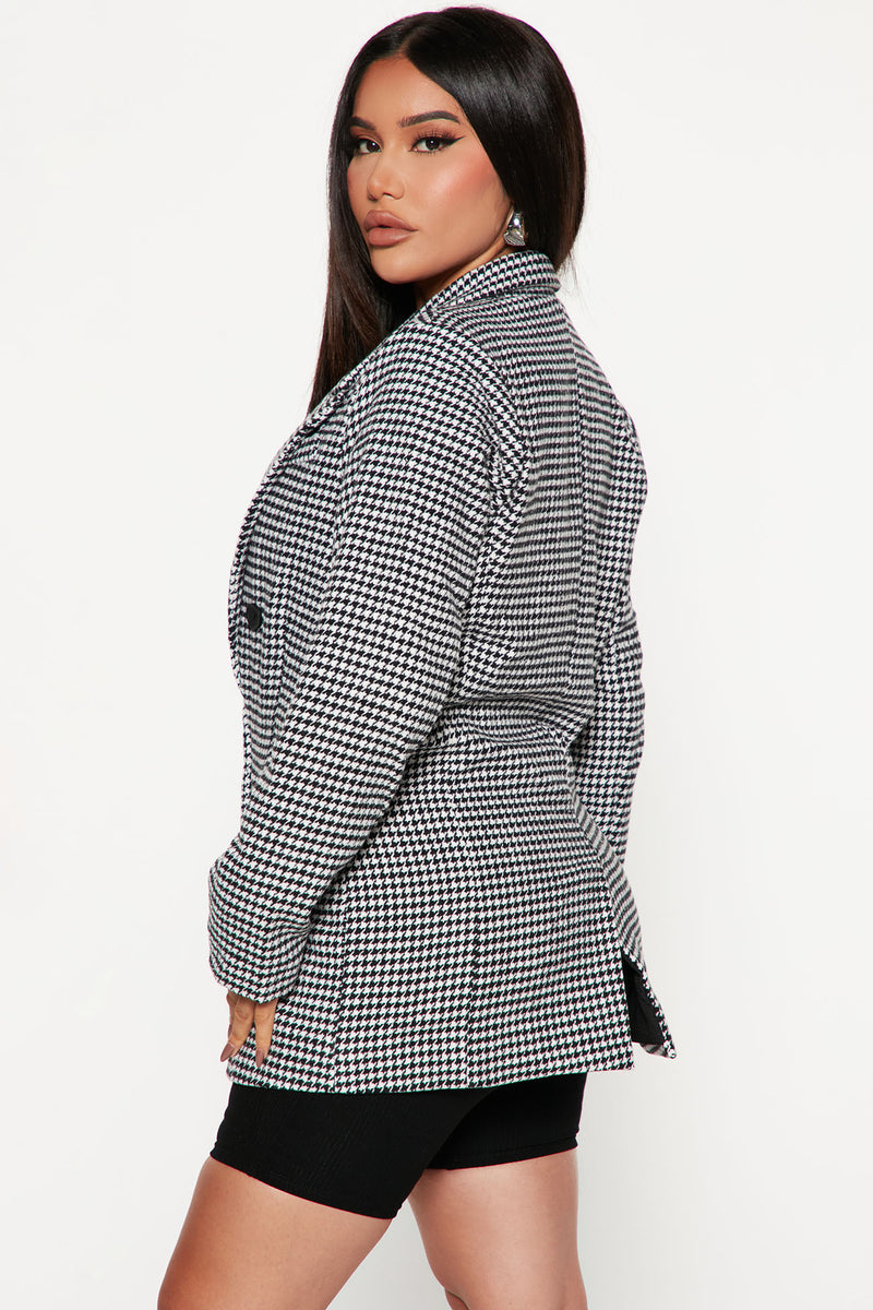 Heidi Houndstooth Blazer - Black/White | Fashion Nova, Jackets & Coats ...