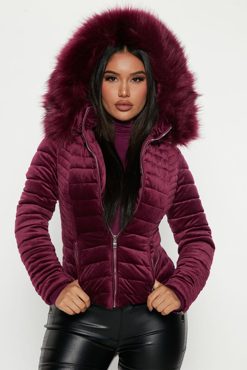 Always Ready Velvet Puffer Jacket - Magenta | Fashion Nova, Jackets ...