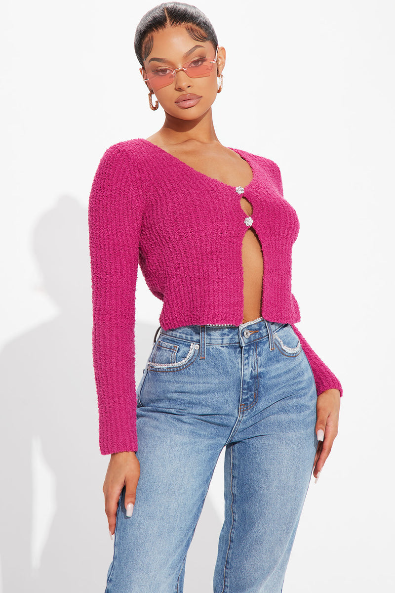 All That Glitz Cardigan - Fuchsia | Fashion Nova, Sweaters | Fashion Nova