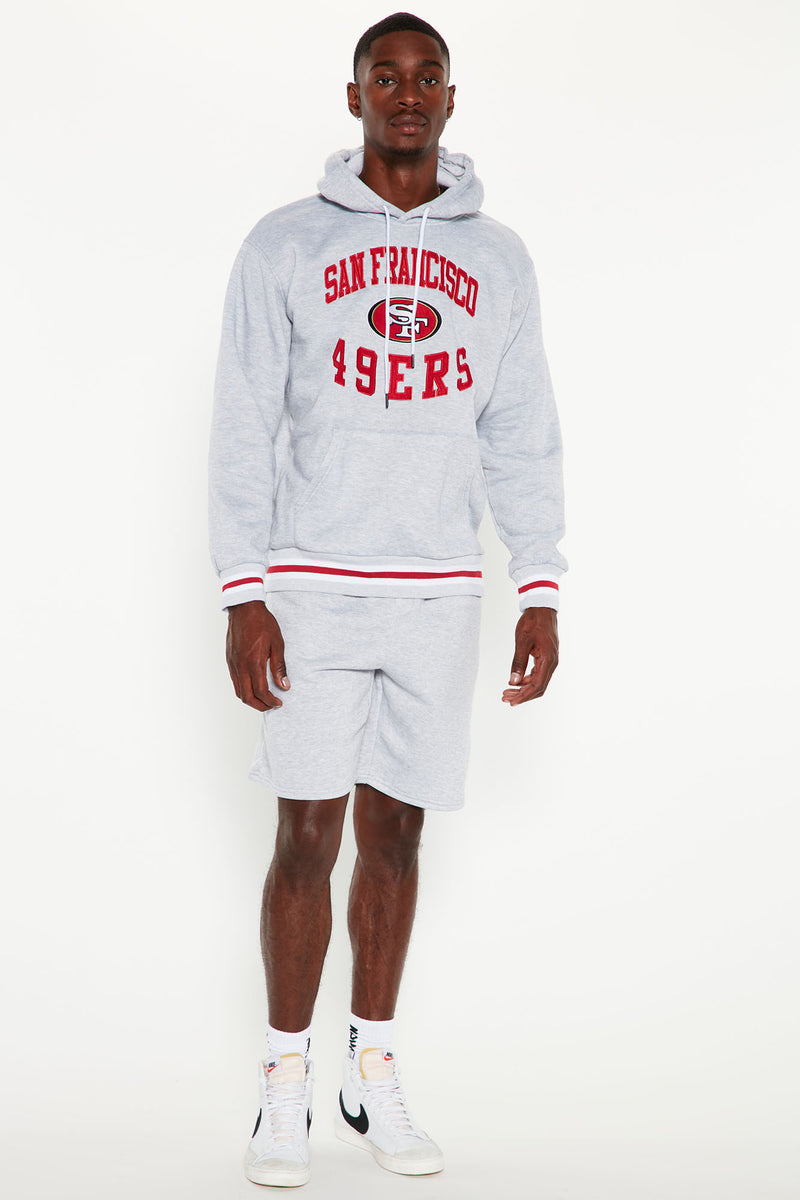 San Francisco 49ers Yarn Dye Hoodie - Heather Grey | Fashion Nova, Mens ...