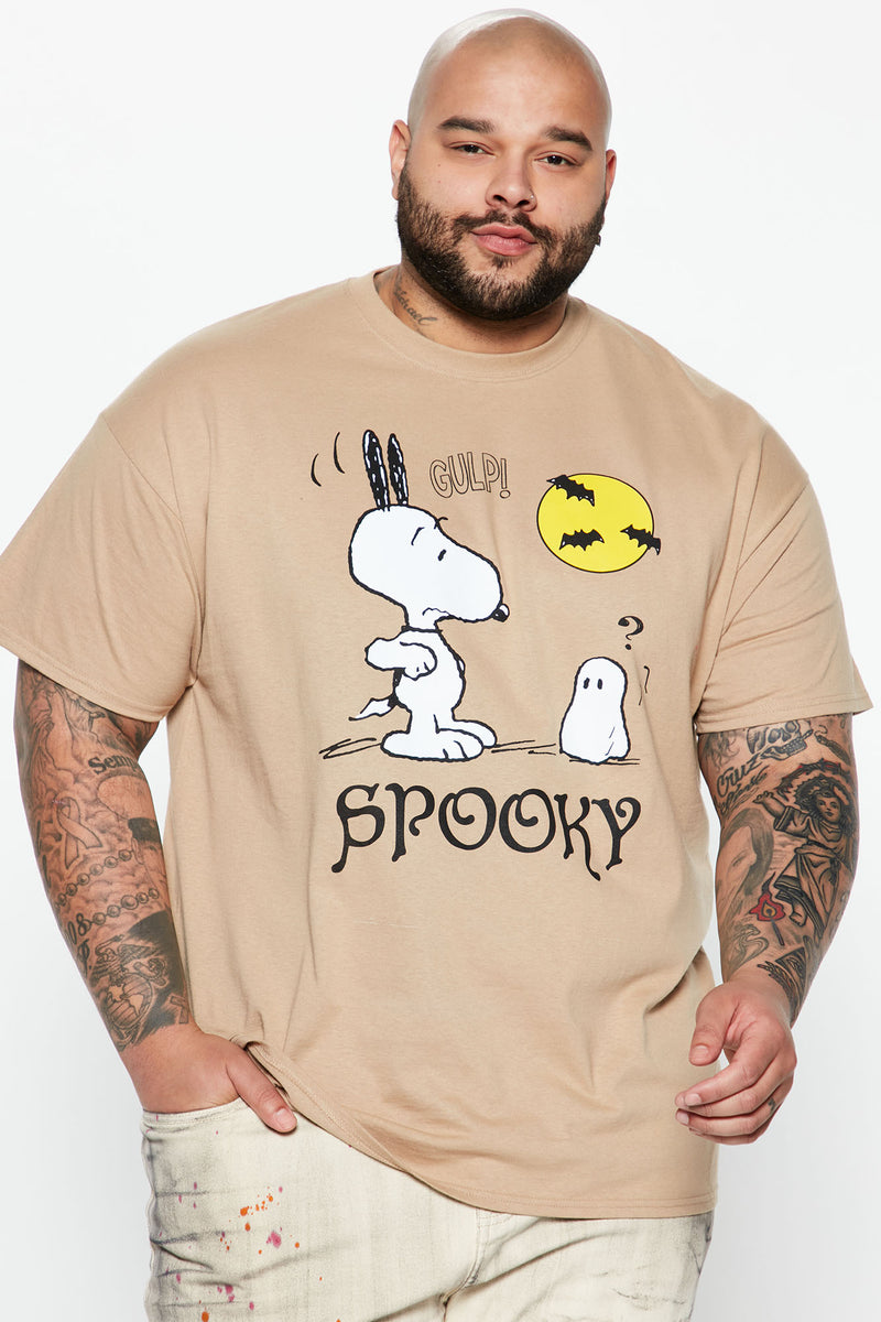 Snoopy Spooky Short Sleeve Tee - Khaki | Fashion Nova, Mens Graphic ...