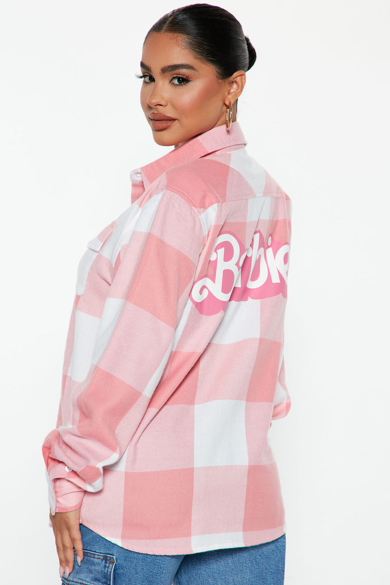 Barbie Plaid Shirt - White/Pink | Fashion Nova, Shirts & Blouses ...