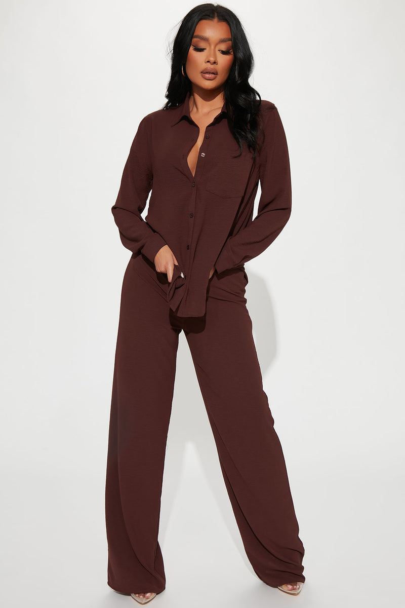 Makenzie Pant Set - Brown | Fashion Nova, Matching Sets | Fashion Nova