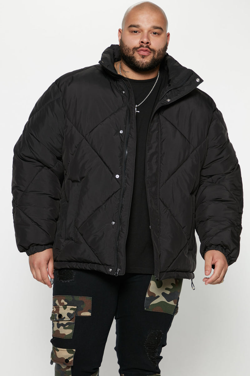 Here I am Puffer Jacket - Black | Fashion Nova, Mens Jackets | Fashion Nova